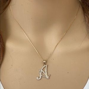 Element Shine | Jewelry | 4k Real Gold Initial Letter M Diamond ...